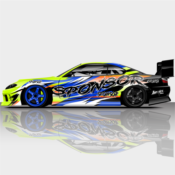 Fluid Fluro Fire Drift Livery - Liveries.com.au